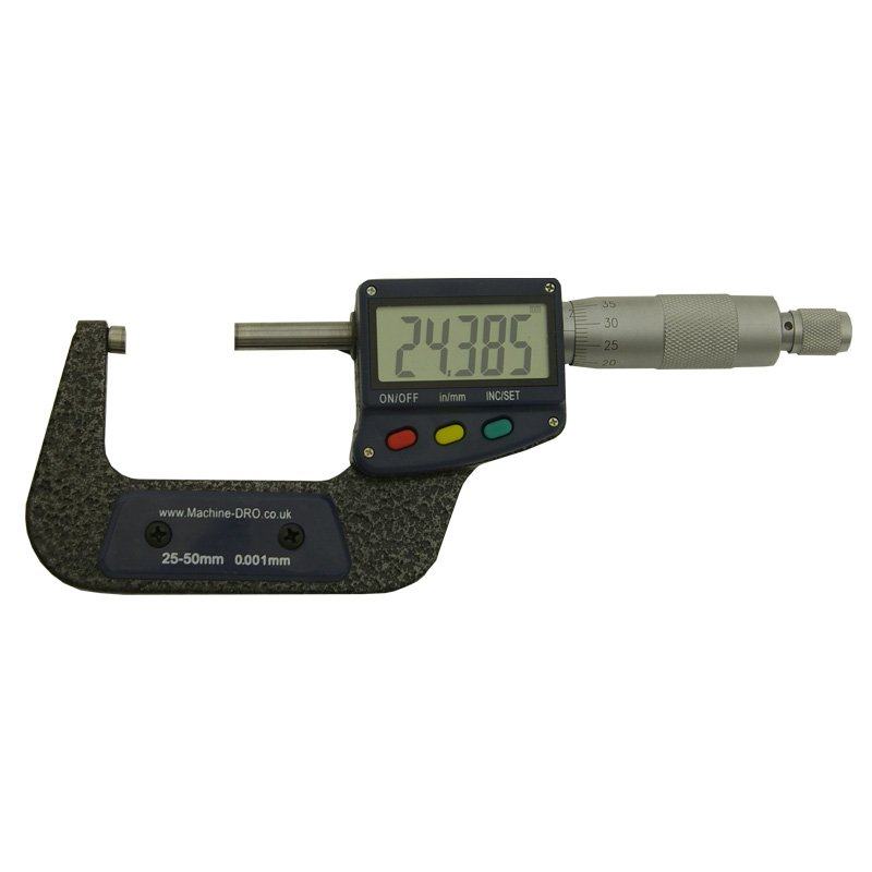 Pack of 5 25-50mm (1-2 inch) External/Outside Digital Micrometer With ...