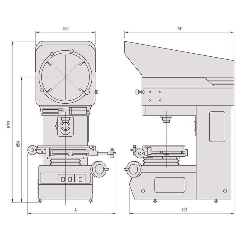 Mitutoyo PJ-A3000 Profile Projector – Allendale Metrology
