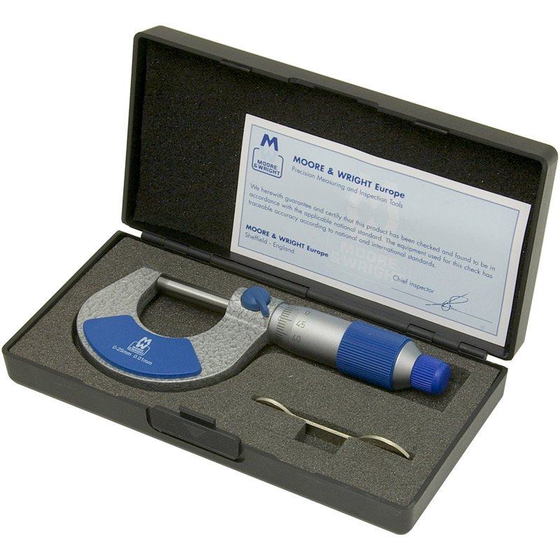Moore and Wright 0-25mm Metric External Micrometer 200 Series MW200-01 ...